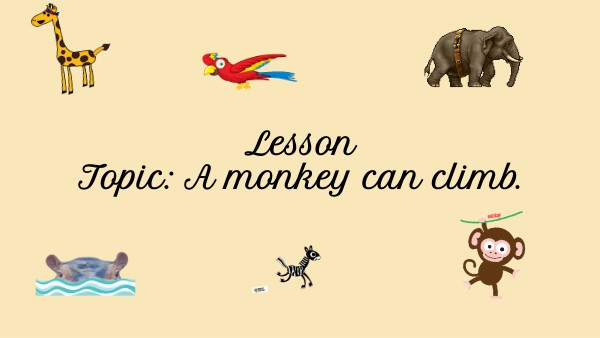 A monkey can climb kl. 1 | Genially