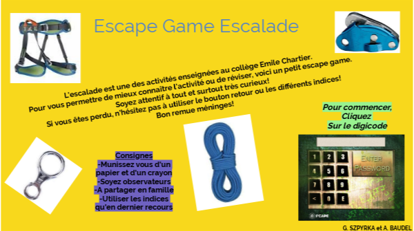 eSCapE gAME eSCaLaDE | Genially