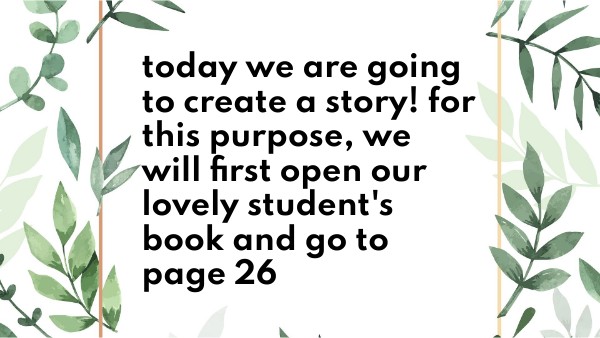Create Amazing Stories. BACHILLERATO
