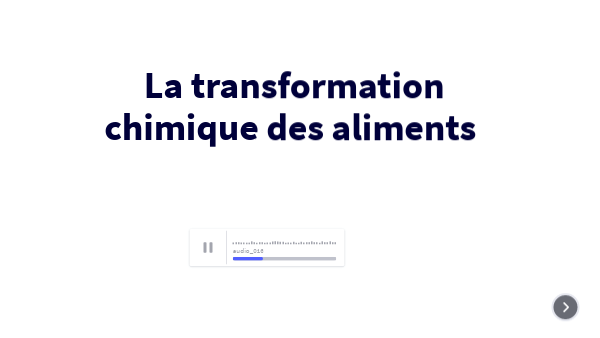 La transformation chimique des aliment | Genially
