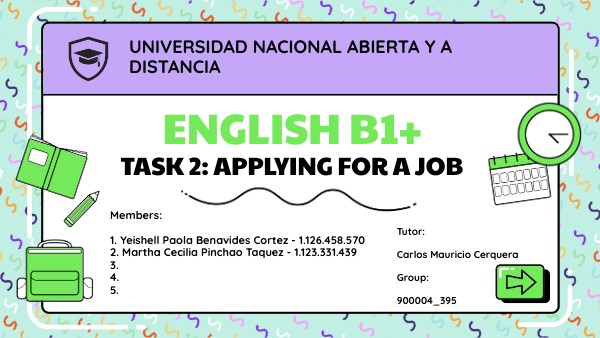 Task 2: Applying for a job | Genially