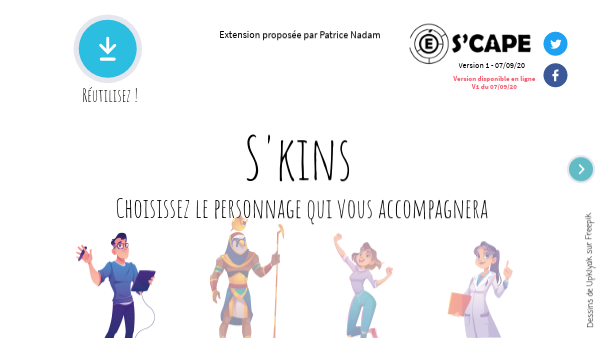 S'kins - wybór postaci | Genially