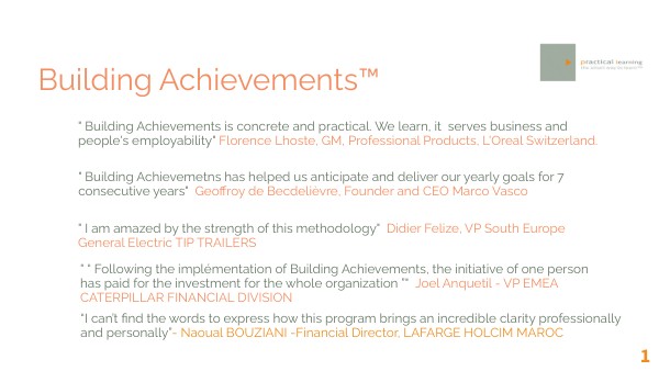 Copie - building achievements | Genially