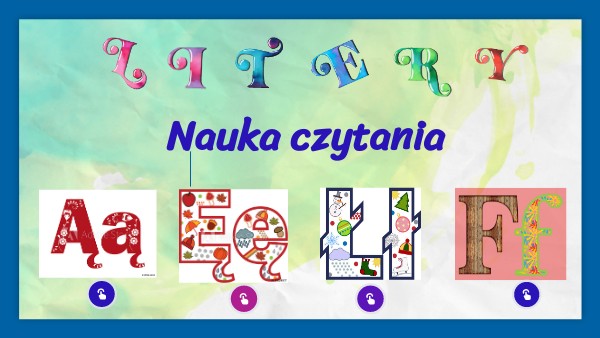 litery i czytanie | Genially