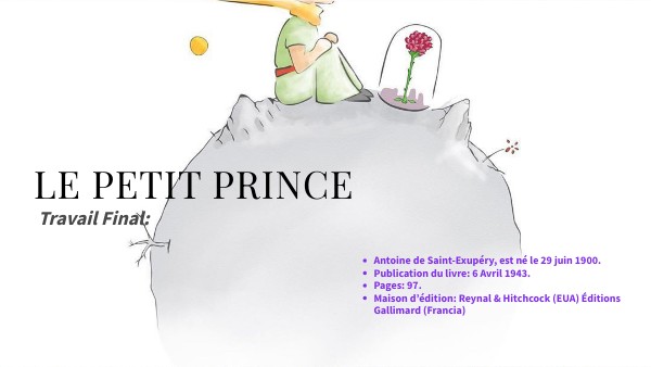 Travail final: Le Petit Prince.