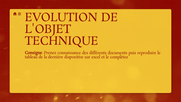 Evolution de l'objet technique