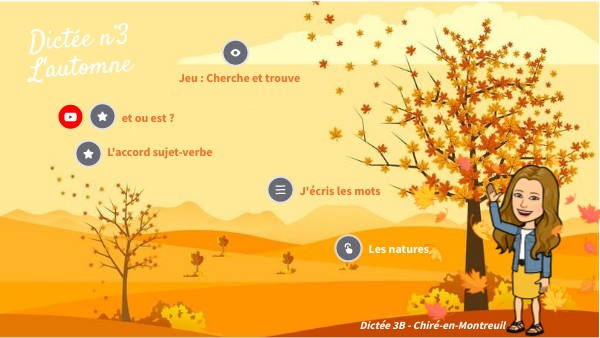 Dictée n°3B - L'automne | Genially