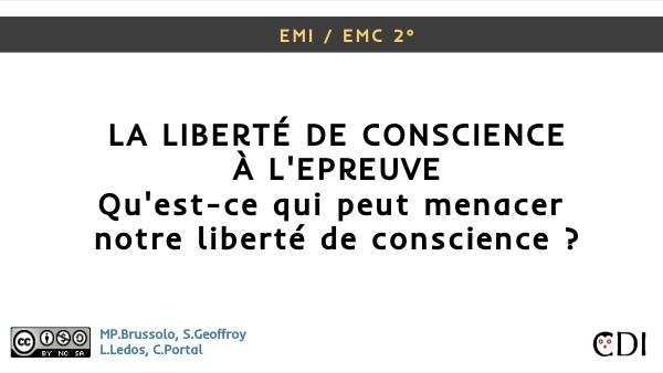LA LIBERTE DE CONSCIENCE A L EPREUVE DES IMAGES