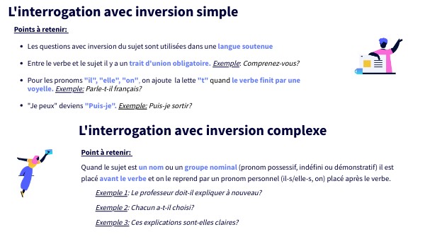 Dossier 1 Questions avec Inversion