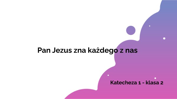 k.2, t.1. Pan Jezus zna każdego z nas | Genially