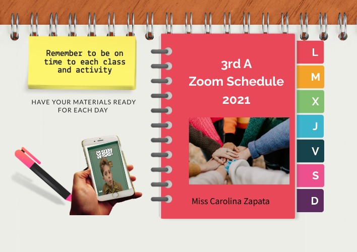 HORARIO 3rd A Miss Carola Zapata | Genially