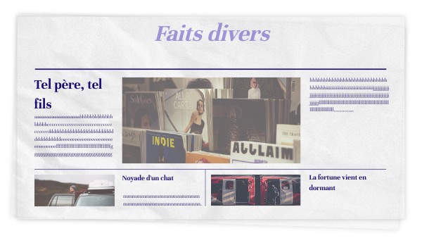 Faits divers | Genially
