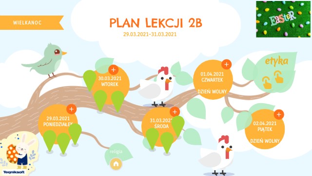 plan lekcji 2b