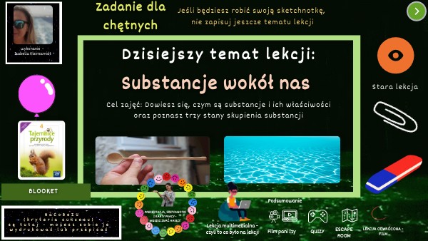 Nowa - L. M. 1. Substancje wokół nas - lekcja multimedialna
