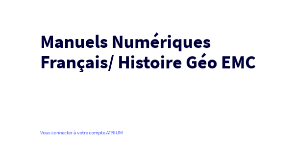 Manuels Numeriques Français-HG | Genially