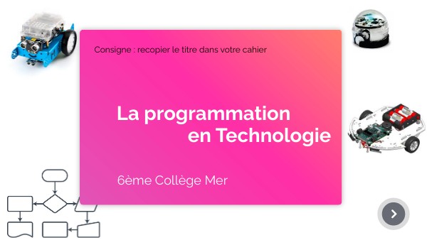 La programmation 6ème copie