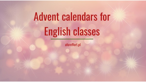 Advent calendar English
