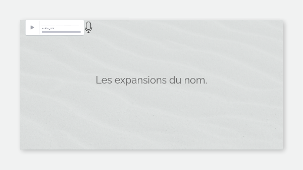 Les expansions du nom | Genially