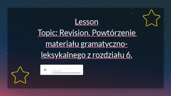 klasa 4 dział 6 lek. 7 | Genially