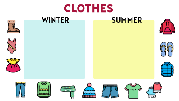 WINTER AND SUMMER CLOTHES