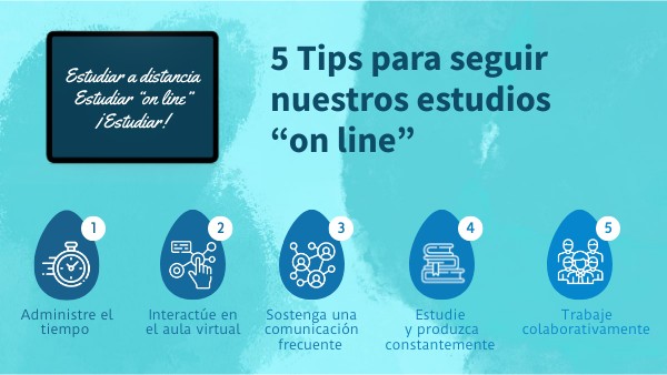 5 Tips estudios on-line | Genially