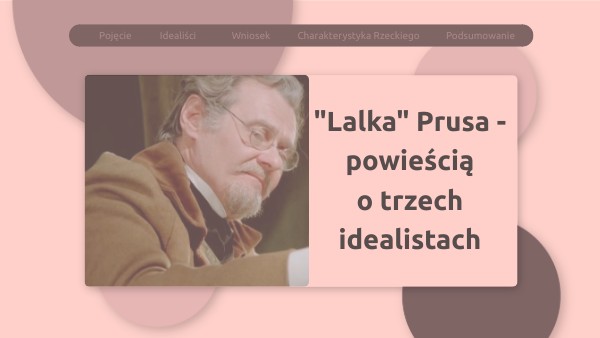 "Lalka" - powieść o trzech idealistach | Genially