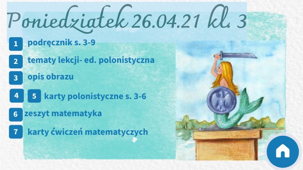 26 poniedziałek kl3 | Genially