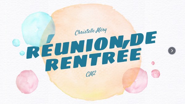 réunion de rentrée | Genially