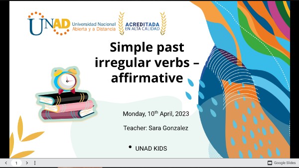 Simple past irregular verbs – affirmative | Genially