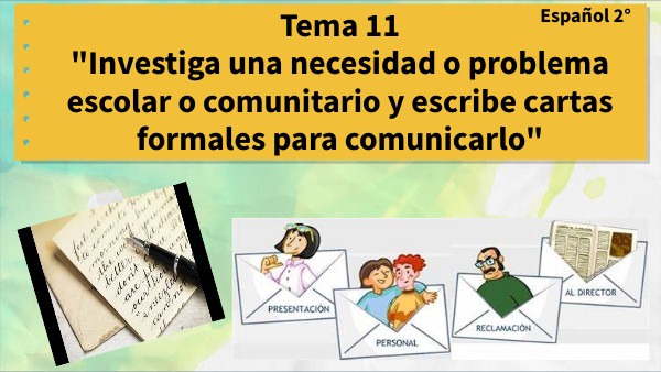Cartas formales 2° Español | Genially