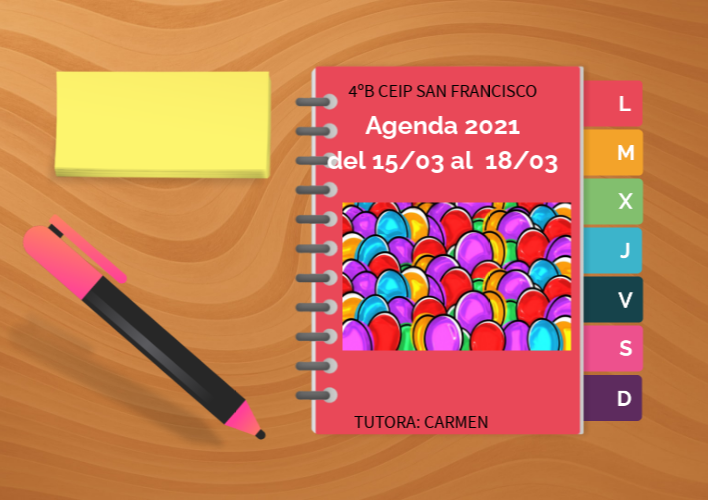 agenda del 15 al 18 de marzo | Genially