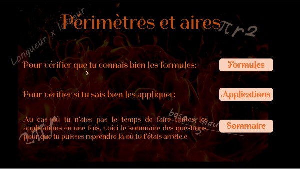 Périmètres et Aires | Genially