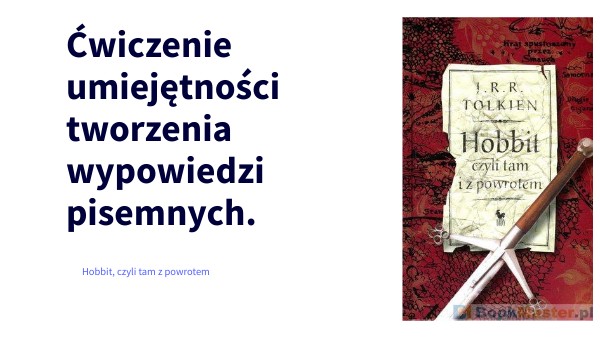 6b_ kl. Hobbit, praca pisemna