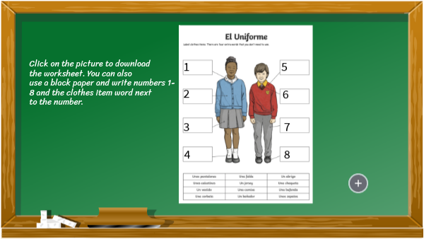 Y5 Uniform worksheet