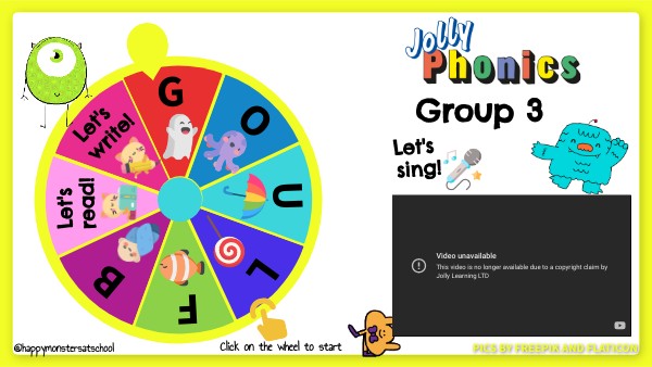 PHONICS WHEEL: GROUP 3 | Genially