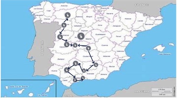 rumbo al sur.