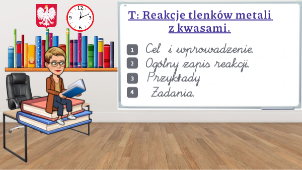 Reakcje tlenków metali z kwasami. kl. 8 | Genially