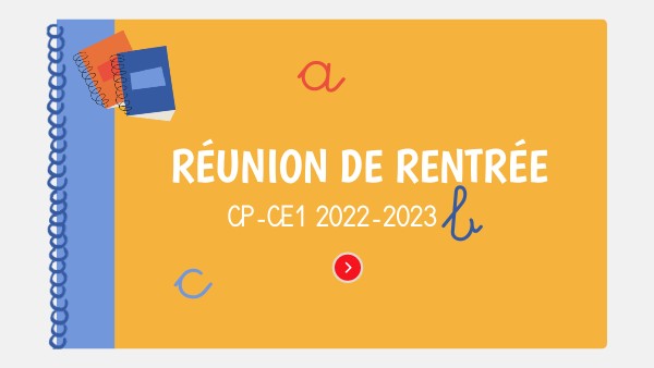 Réunion de rentrée | Genially