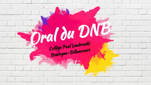 Oral du DNB 2025 | Genially