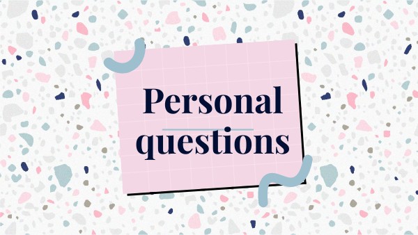 personal questions | Genially
