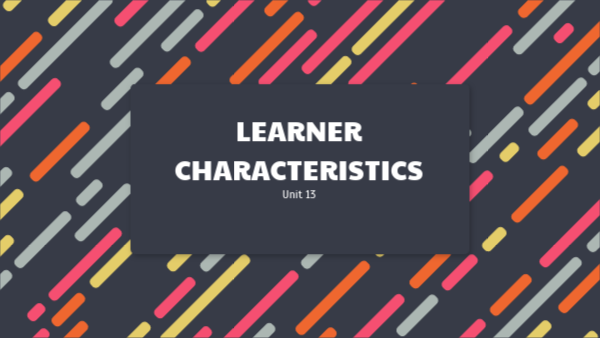 learner characteristics | Genially