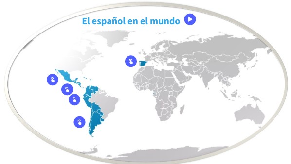 Mapa de los paises hispanoparlantes