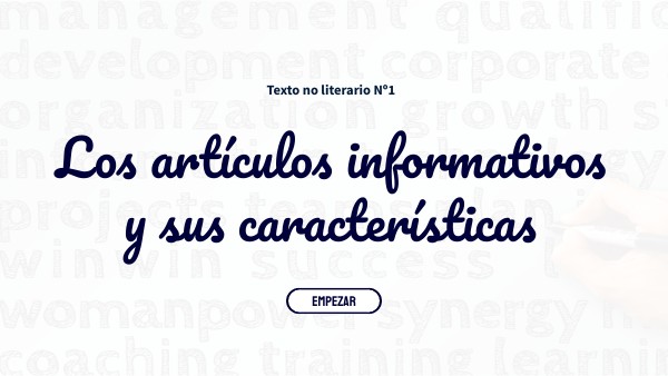 ARTÍCULO INFORMATIVO | Genially