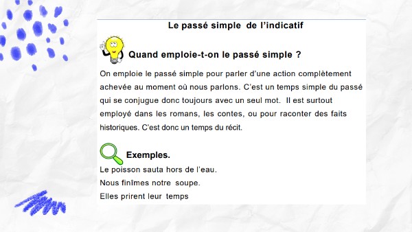 PASSE SIMPLE | Genially