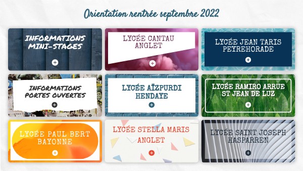 Orientation rentrée septembre 2022 | Genially