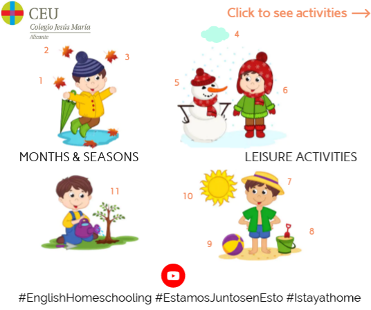 Leisure activities, Seasons and Months | Genially