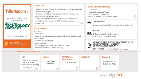 Parcours Formation Technology certificate