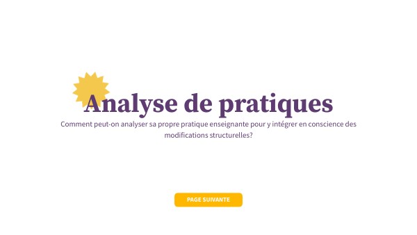 Analyse de pratiques | Genially