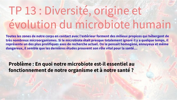 TP 13 chap 5 microbiote 2023 | Genially