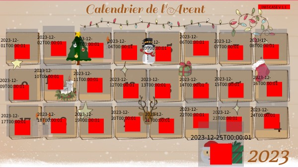 CALENDRIER DE L'AVENT 2023